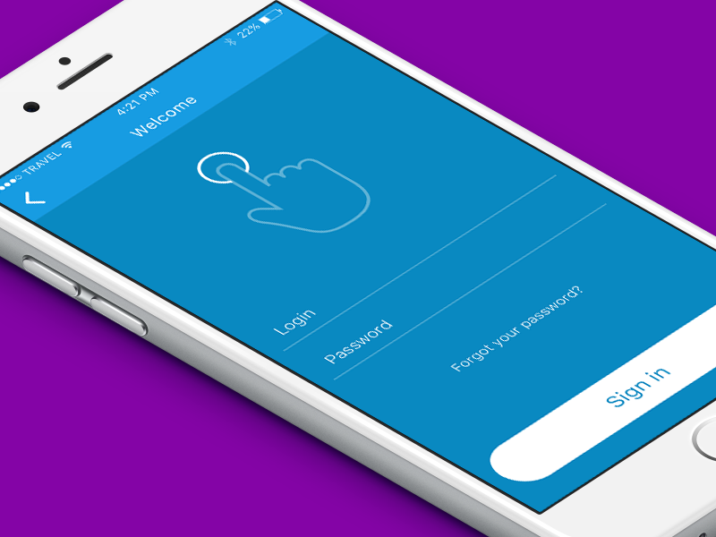 Authorization in app by Rengised on Dribbble