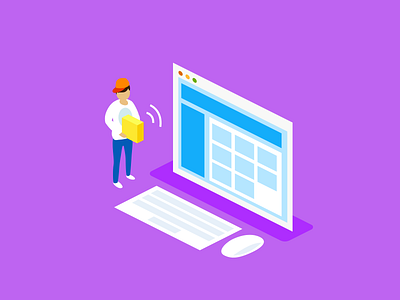 Illustration Online Delivery by Rengised on Dribbble