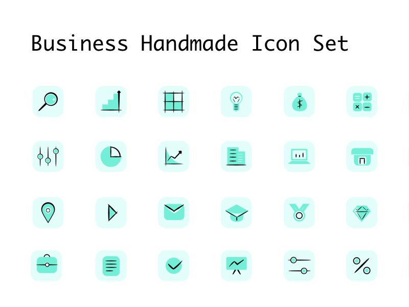 Business Handmade Icon Set by Rengised on Dribbble