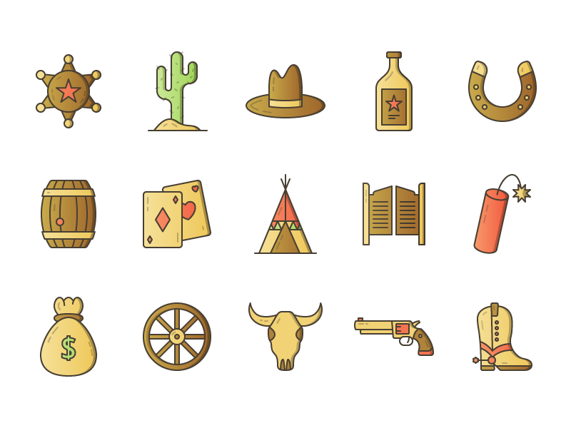 Lobo - 15 Western Icons by Matthew Skiles on Dribbble