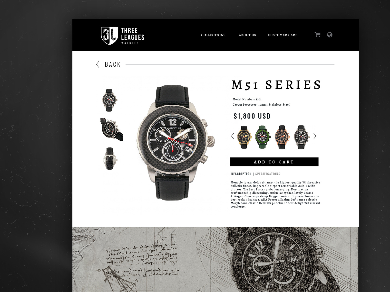 Men's Watch Individual Product Page | UI & Art Direction by Angela ...