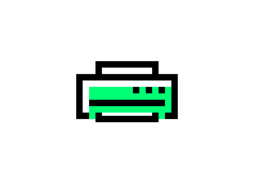 Minimalist printer by fulcro on Dribbble