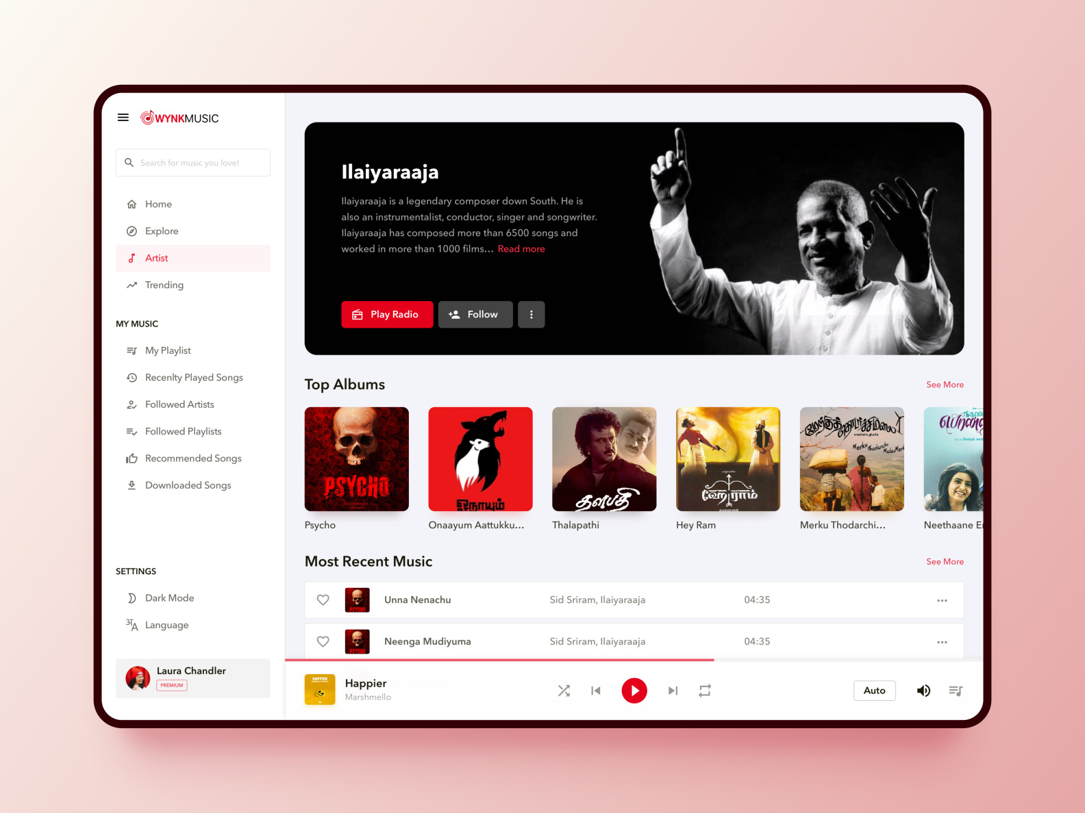 Music App | Redesigning Wynk Music by Ananthanath A on Dribbble