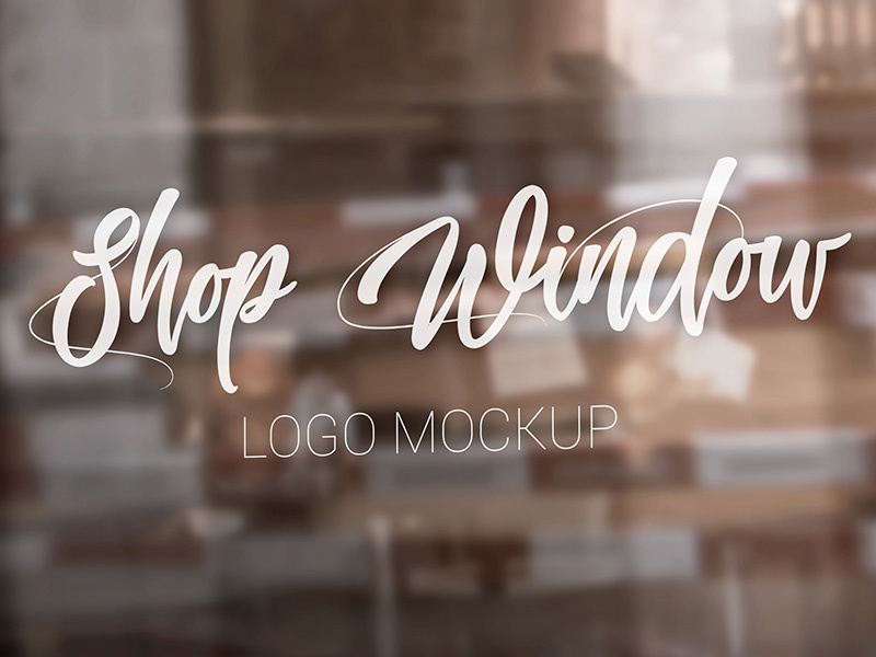Free Shop Window Logo PSD MockUp in 4k by Country4k on Dribbble