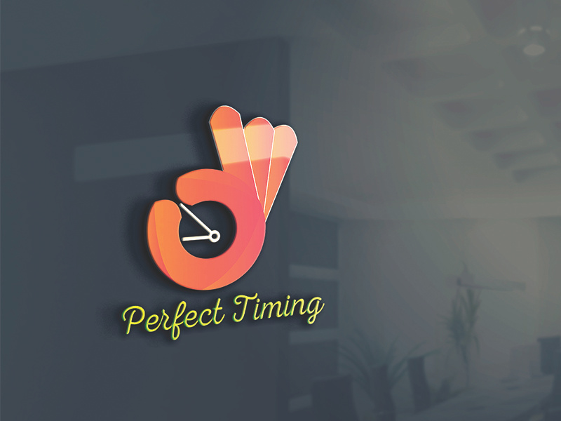 Perfect timing logo design by Md. Ariful Islam on Dribbble