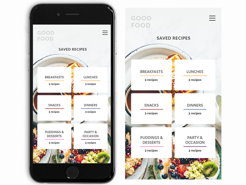 Good Food UI set by Joanna Kosinska on Dribbble