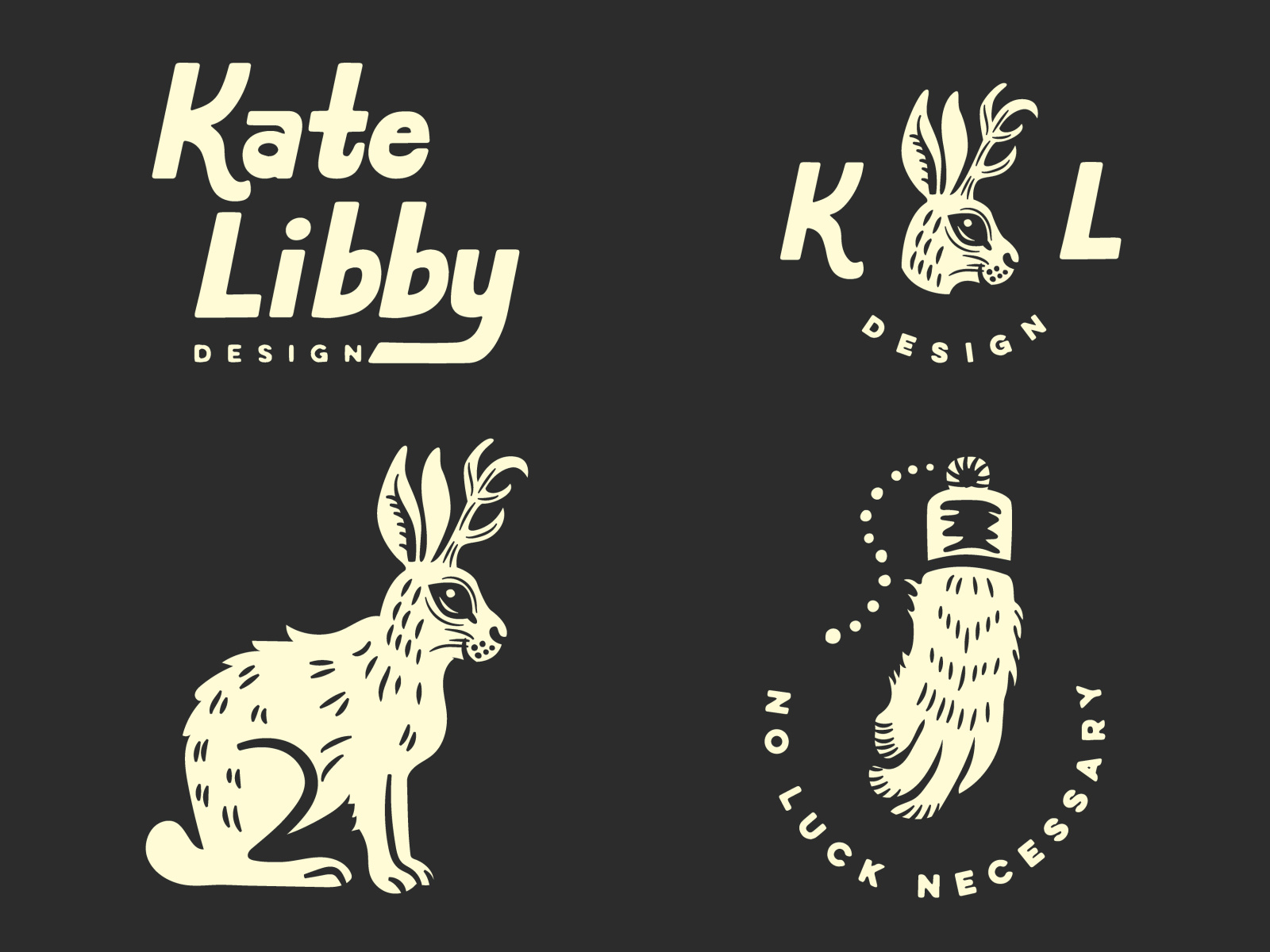 Jackalope Logo by Kate Libby on Dribbble