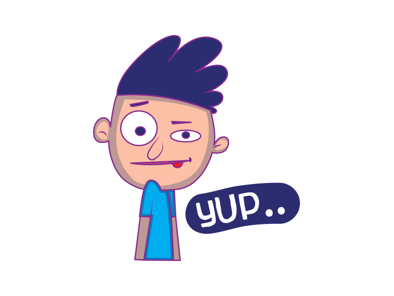 Yup Sticker by Indian Stickers on Dribbble