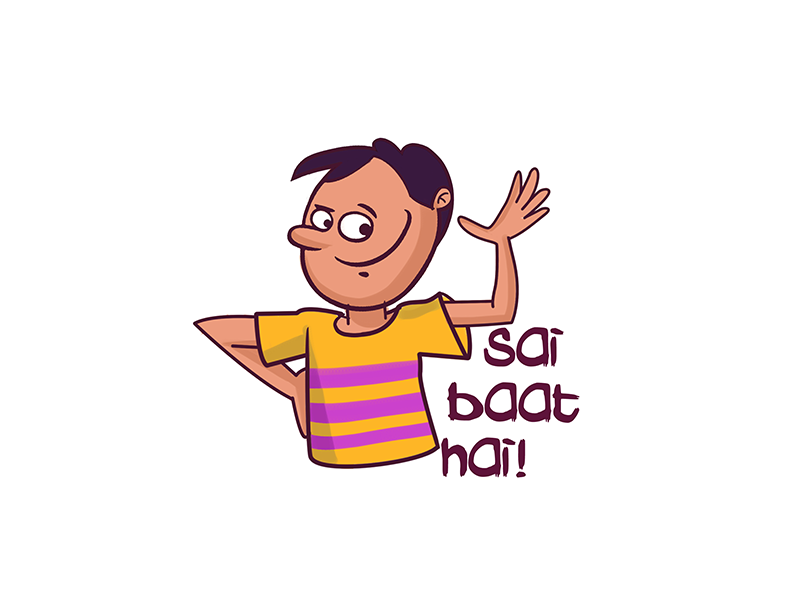 Sai Baat Hai - Man Sticker by Indian Stickers on Dribbble