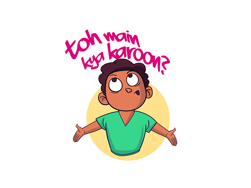 Hindi Text Boy Sticker by Indian Stickers on Dribbble