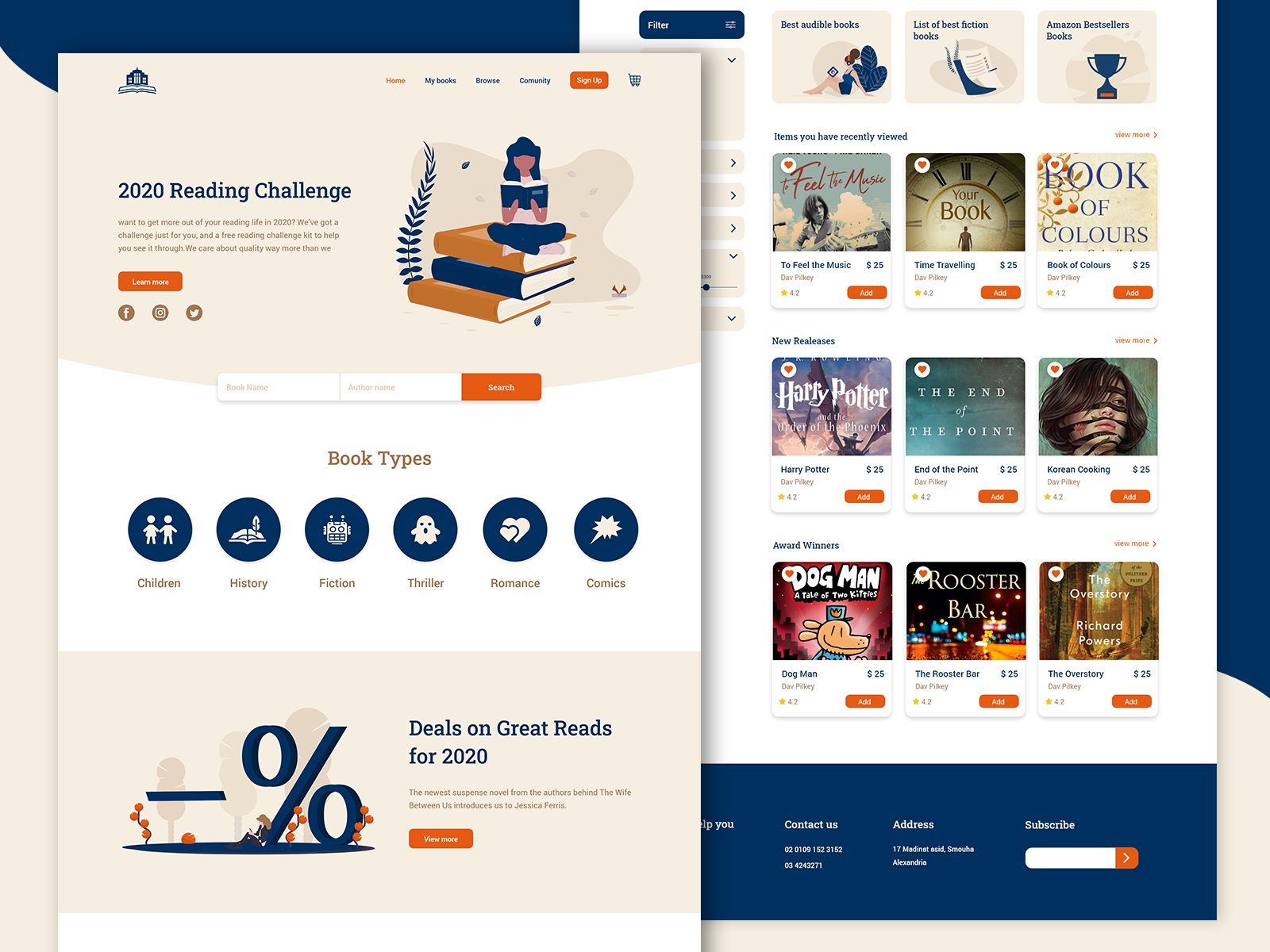 Book Shop Website By Yomna Magdy On Dribbble