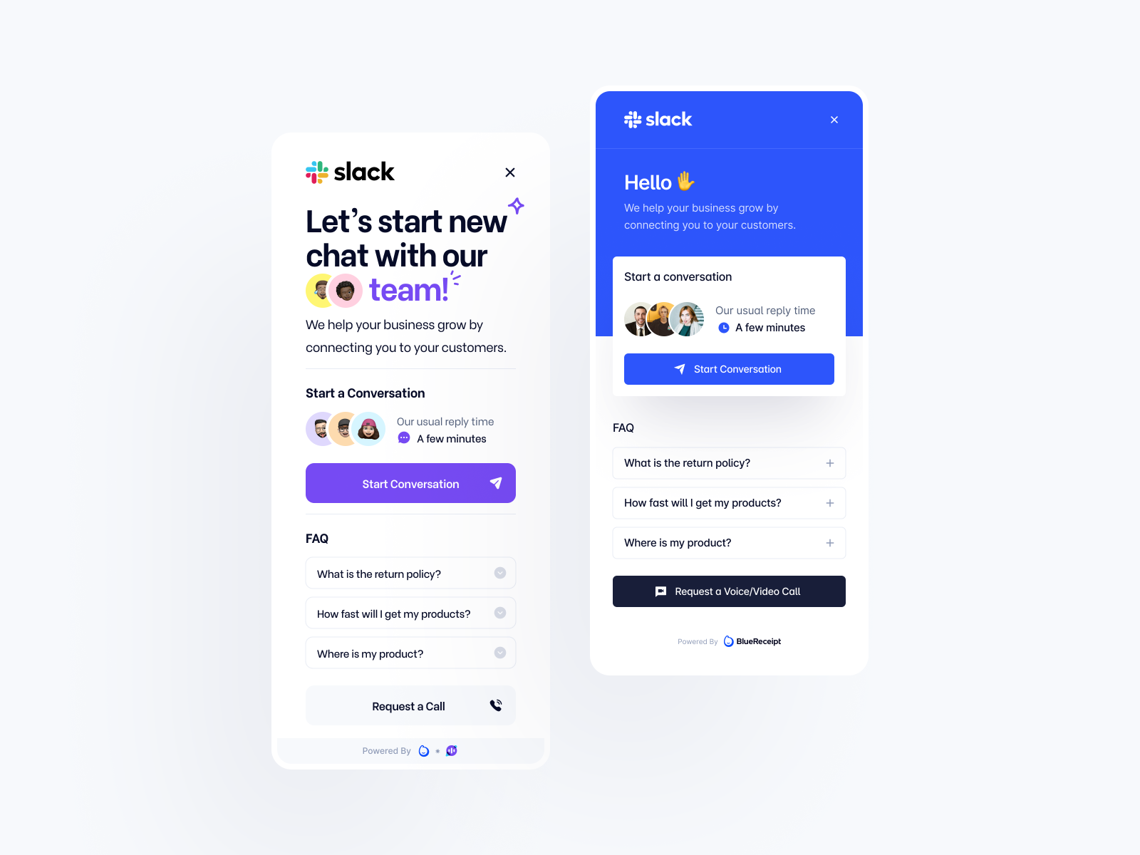 Blue: Live Chat Themes by Erkan Tecim for Redacted on Dribbble