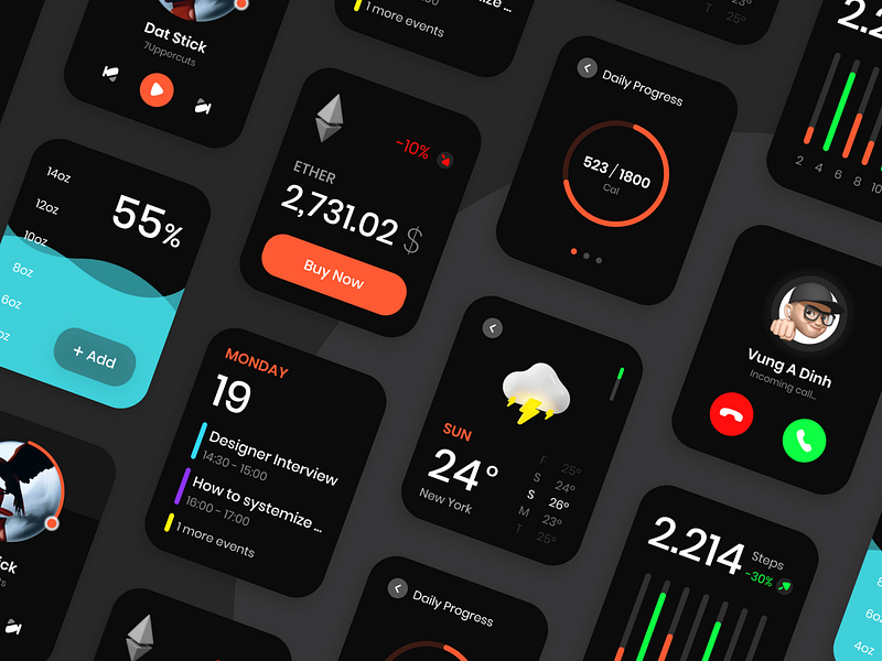 Watch UI by Phuong Nguyen on Dribbble