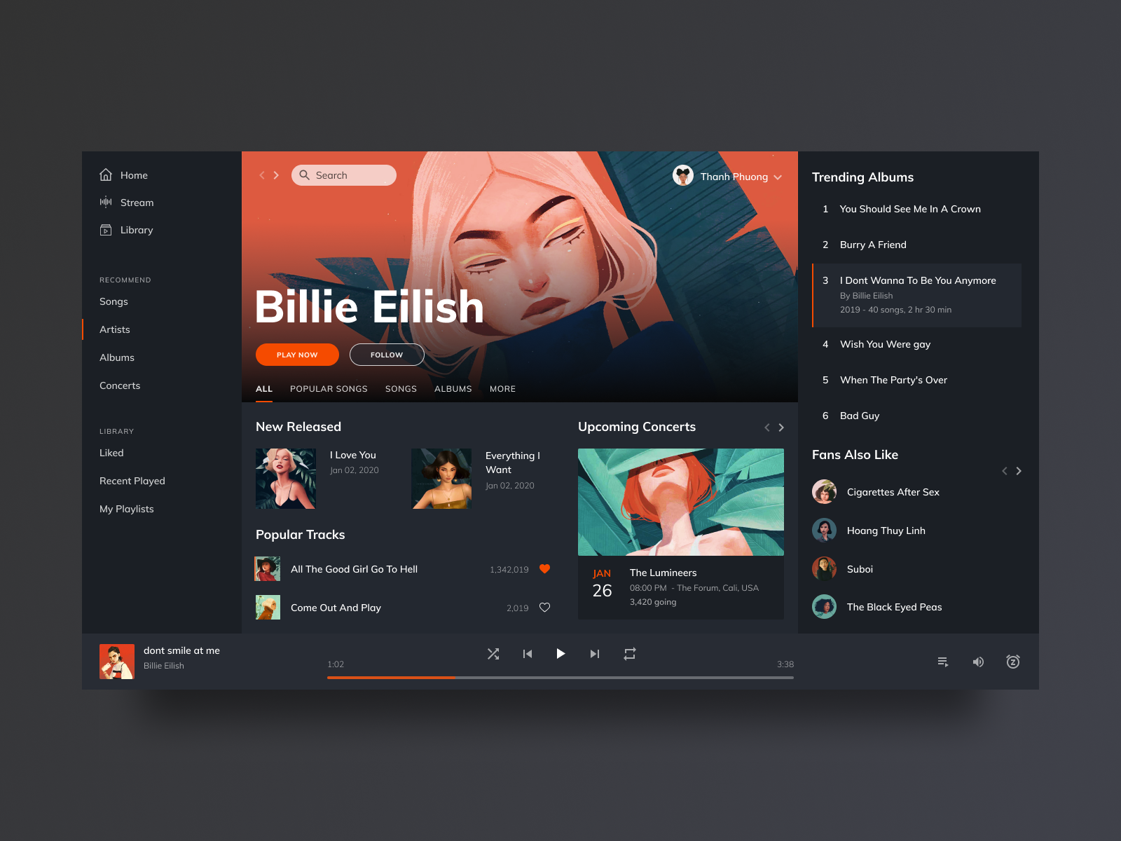 Music Player Concept by Phuong Nguyen on Dribbble