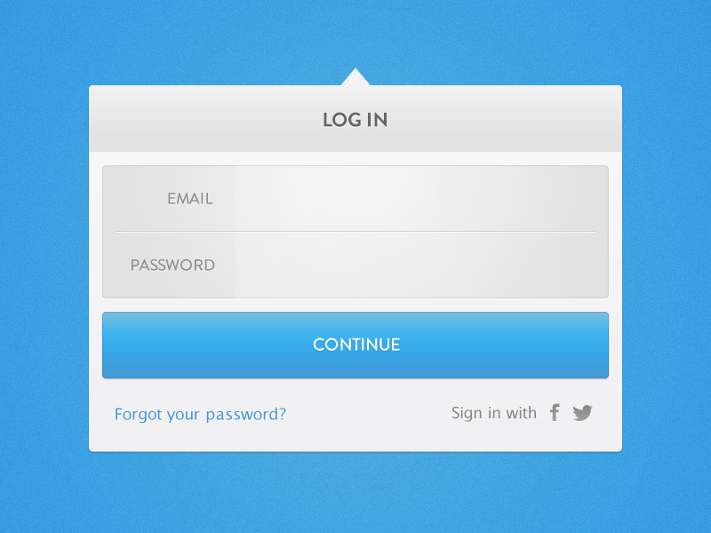 Login Box PSD by Jonathan Suh on Dribbble