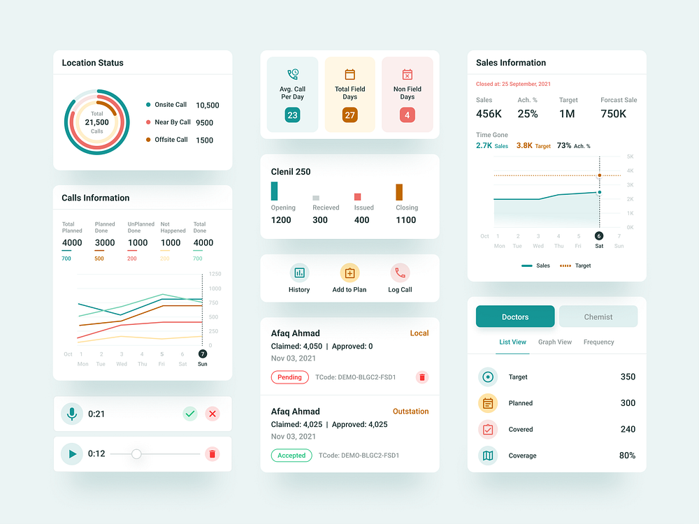 Sales Mobile App UI Components by Mujtaba Jaffari on Dribbble
