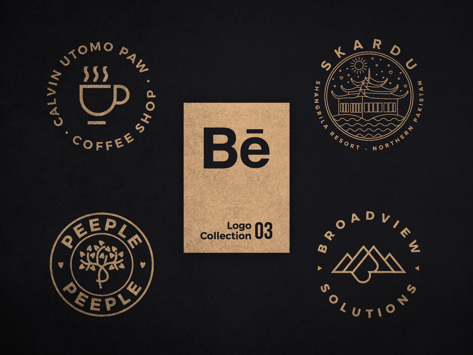 Behance logo collection 3 by Mujtaba Jaffari on Dribbble