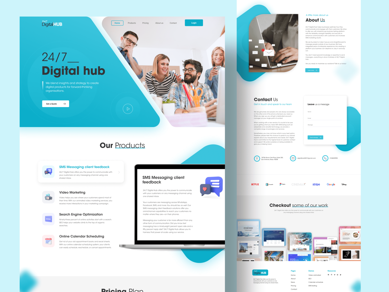 Digital Services Landing Page by Kunal Chaudhary on Dribbble
