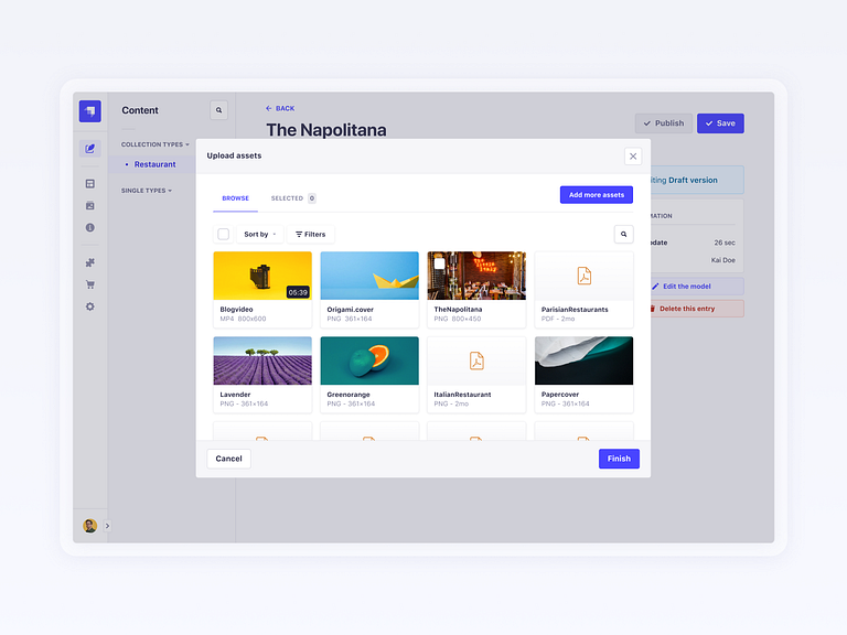 Strapi New UI by Kevin Cdnc for Strapi on Dribbble