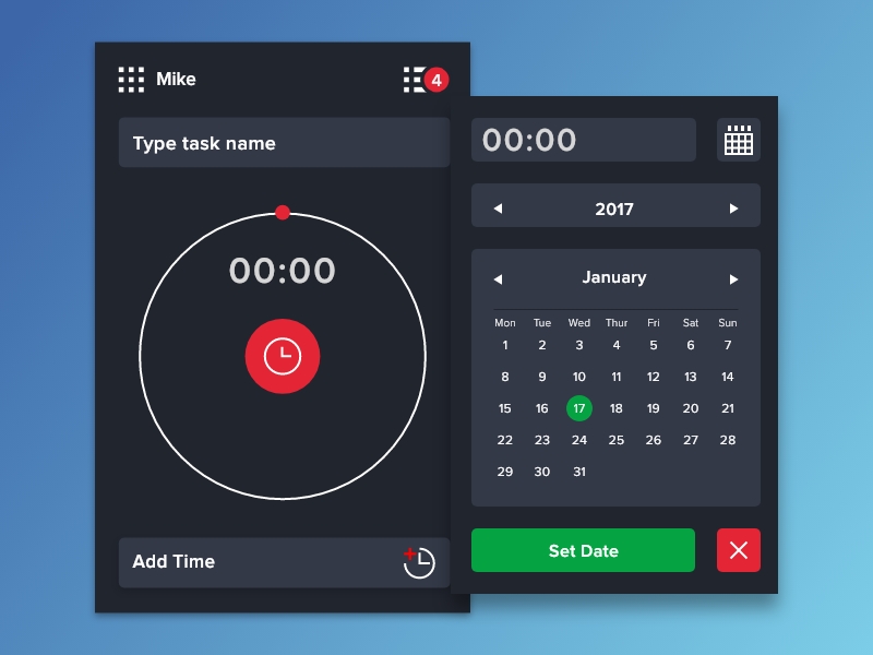 Task manager desktop widget by Mike Hill on Dribbble