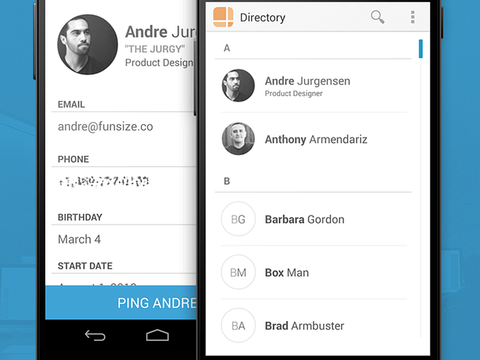 Pingboard for Android by Jim Jordan for Funsize on Dribbble