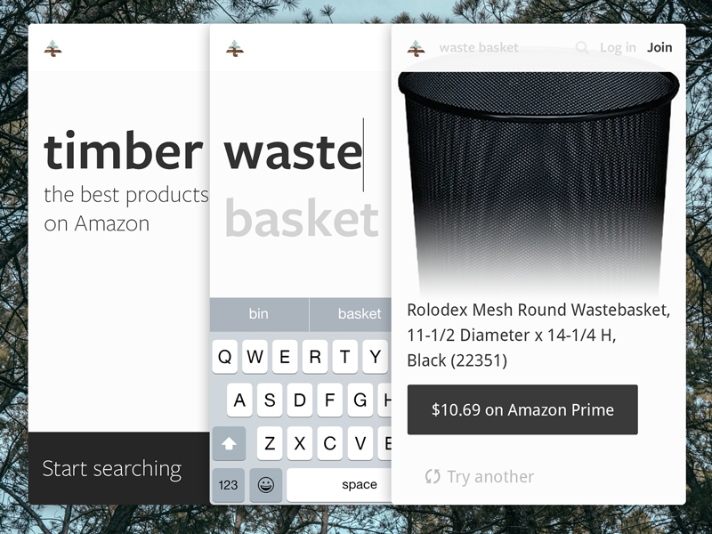 Timber Mobile Web by Jim Jordan on Dribbble