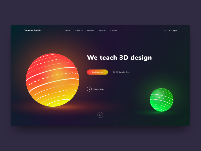 Creative 3d Studio by Aleh on Dribbble