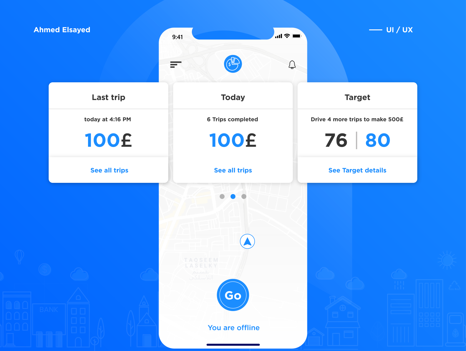 Alcabtin driver app design 001 by Ahmed Hammad on Dribbble