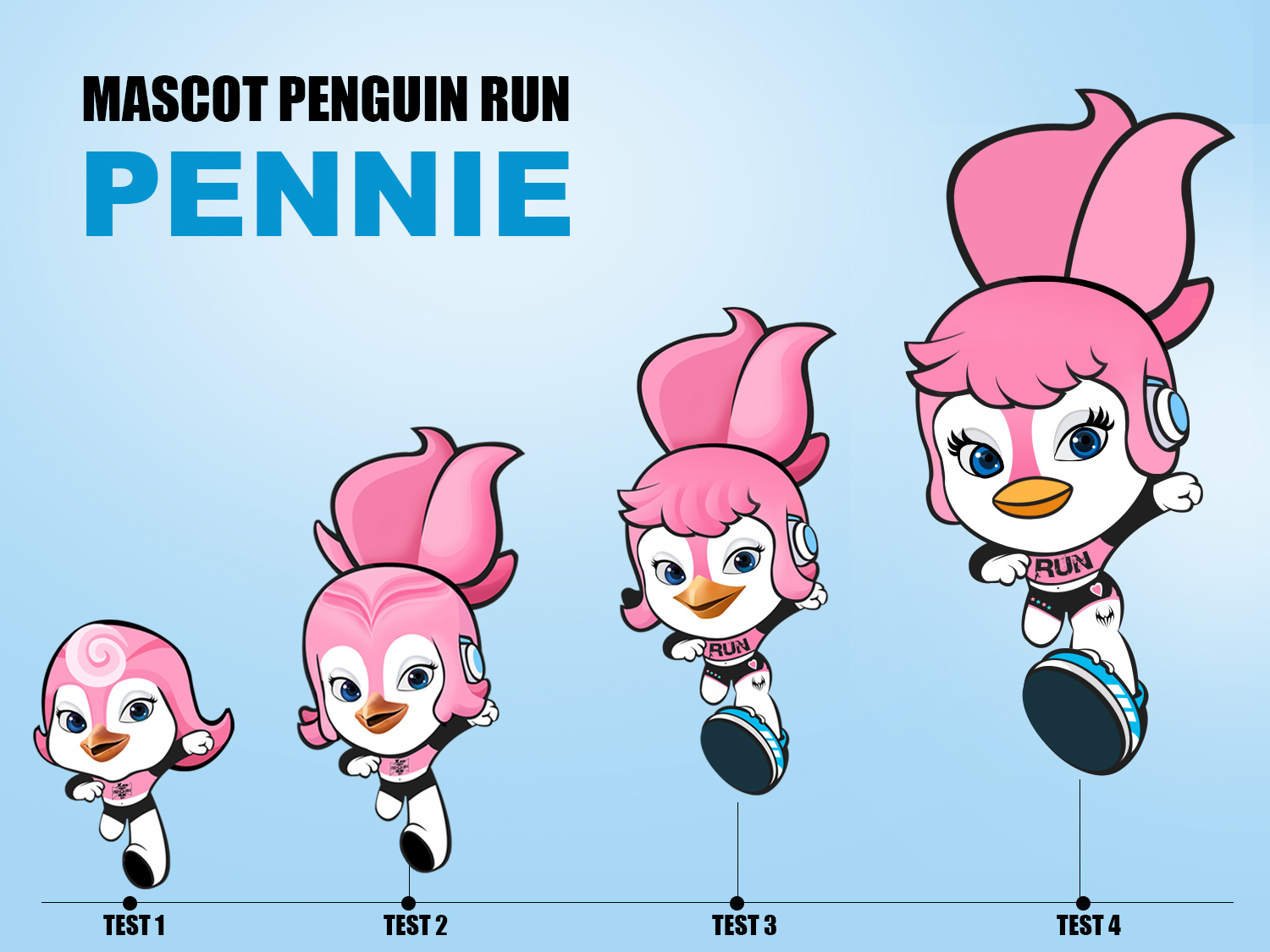 Mascot Penguin Run by Elva on Dribbble