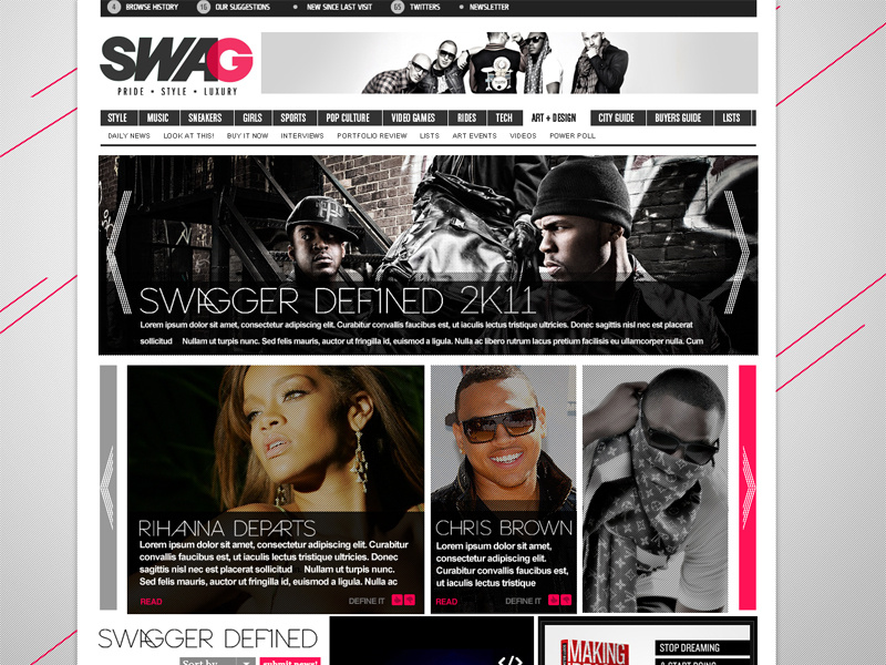 Swag Magazine by Drew Williams on Dribbble