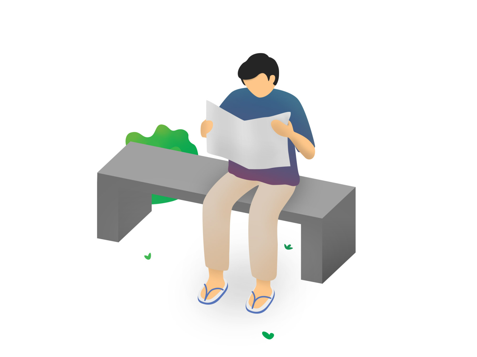 Reading Newspaper by Design Lurd on Dribbble