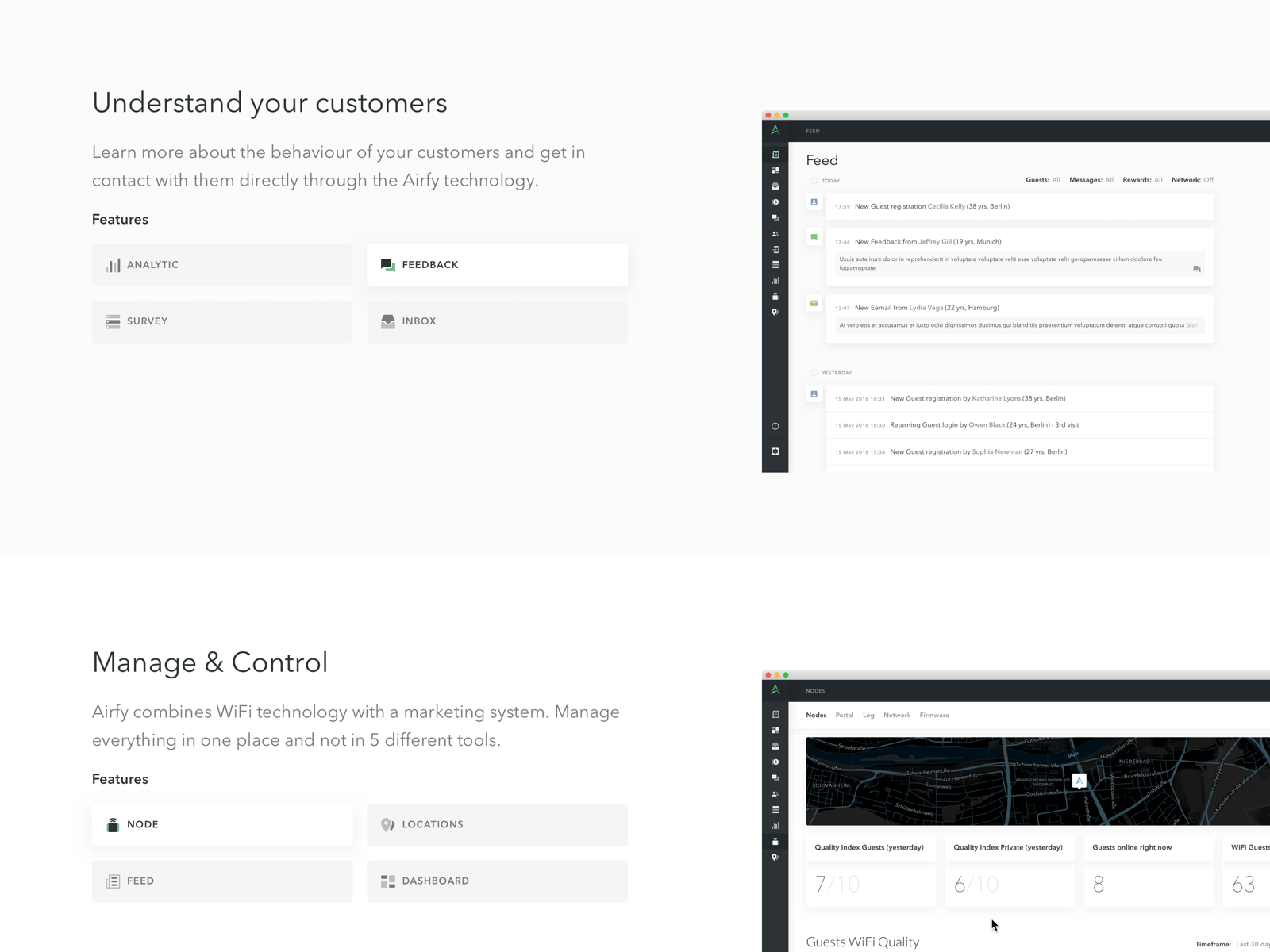 Airfy — website, features by Anton Radionov on Dribbble