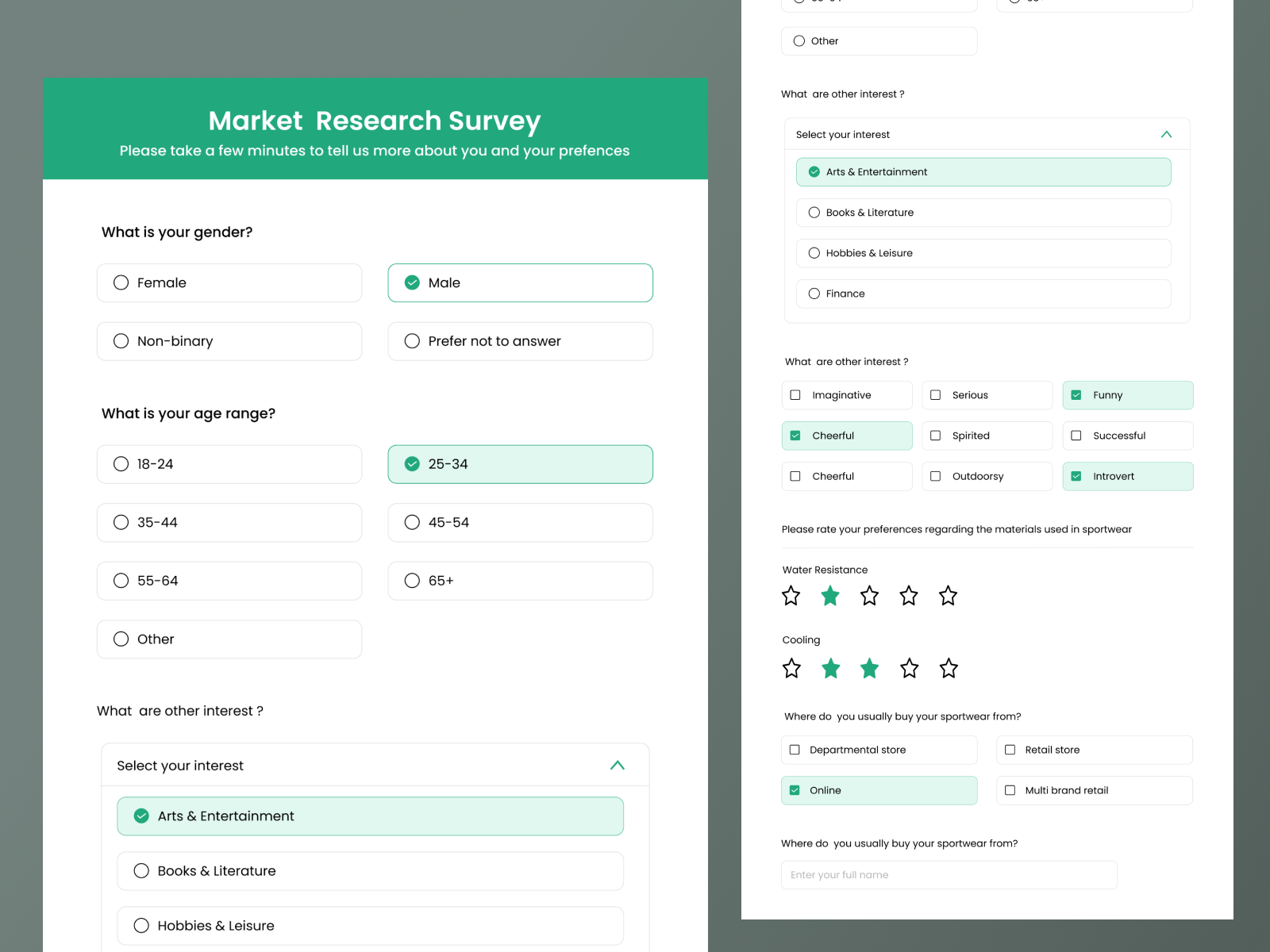 Market Research Form by Sumit Sharma on Dribbble