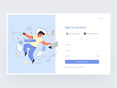 Sign Up Screen by Amall Suresh on Dribbble