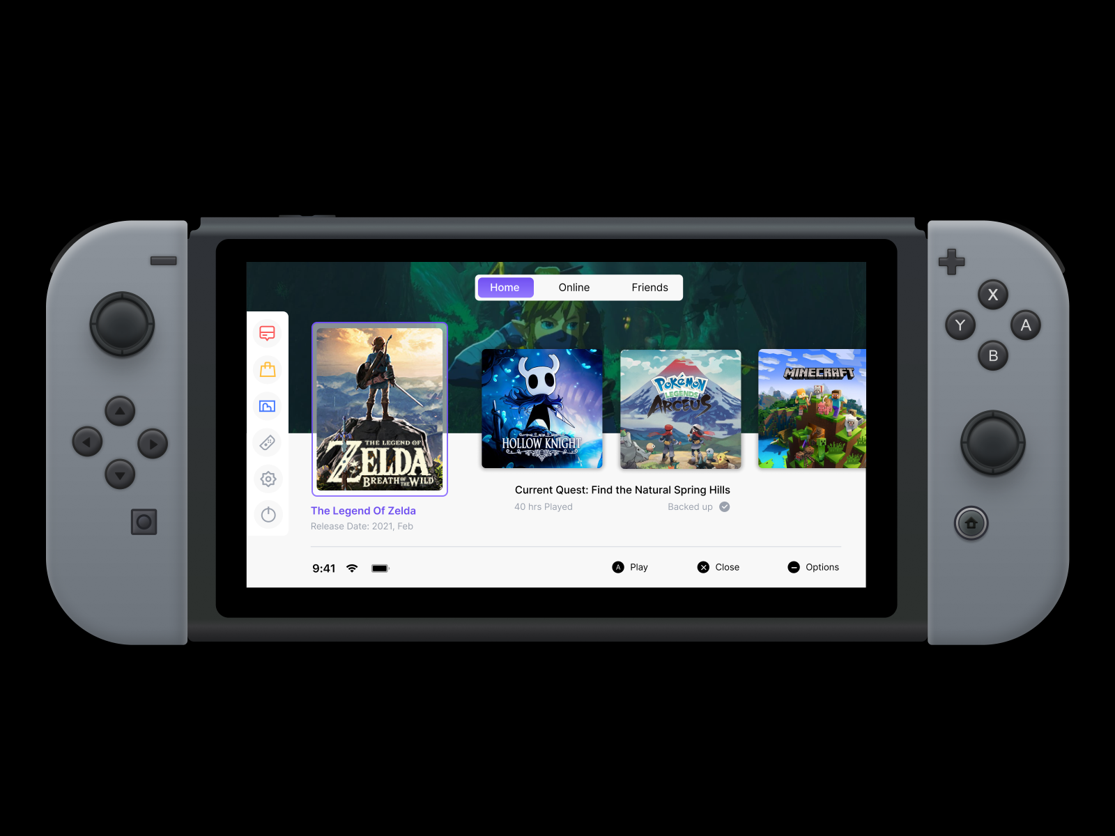 Nintendo Switch UI by Amall Suresh on Dribbble