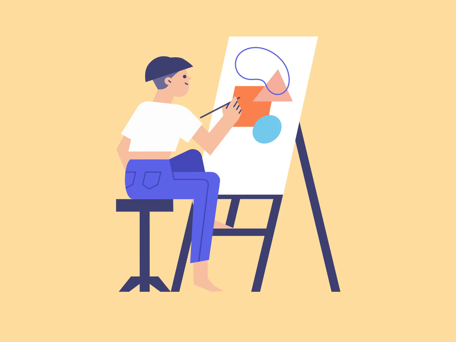 Online School Animated Illustration: Canvas Painting by Shakuro ...