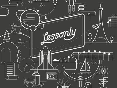 Lessonly Hero Artwork WIP by Kurtis Beavers on Dribbble