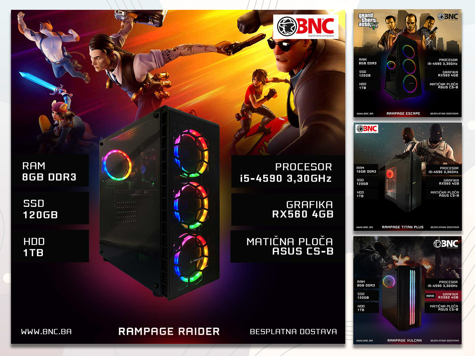 Social Media - Gaming PCs by Aleksandra Davidović on Dribbble