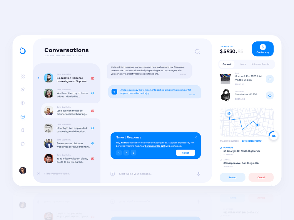 Sales Conversations Interface by Michael on Dribbble