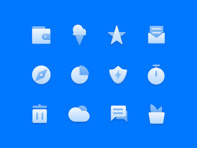 Blue Icons by Muni2018 on Dribbble