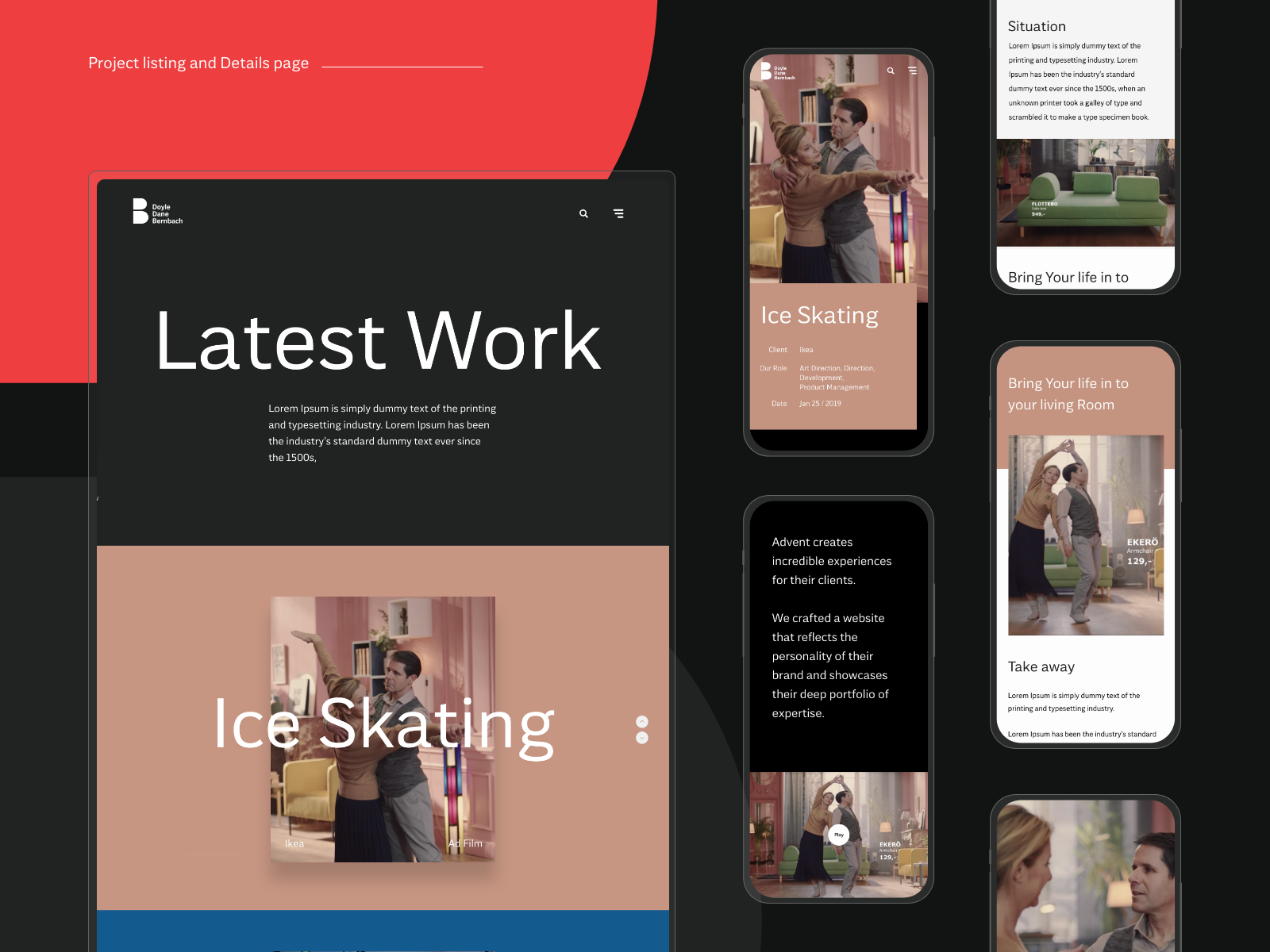 Project listing and Details page by Sharvari Rane on Dribbble