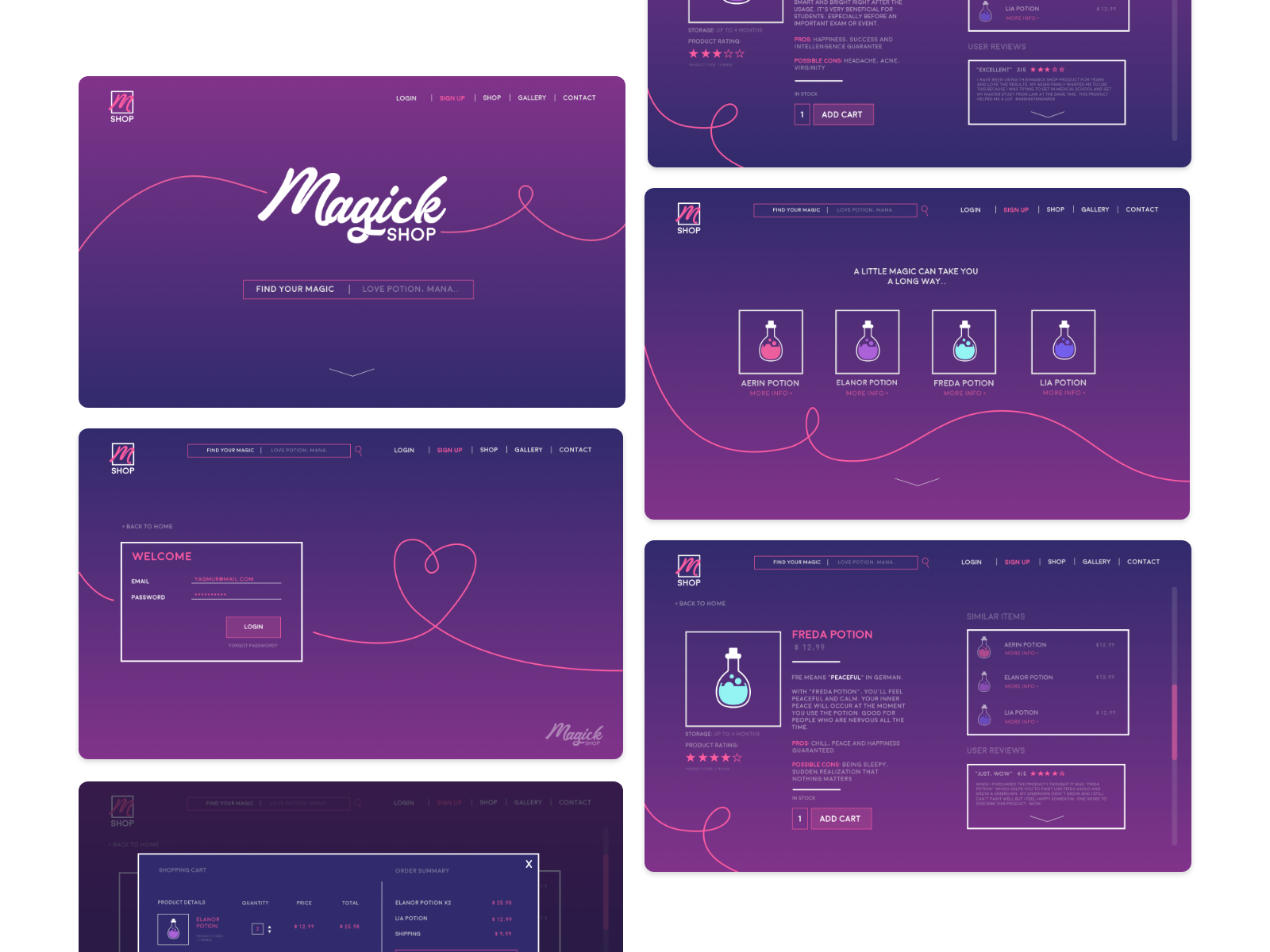 MagickShop UI Design - Revised by Yağmur Karabulut on Dribbble