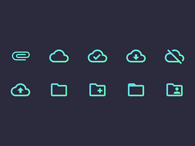 Neon Icons - #1 File Set by Aarthi on Dribbble