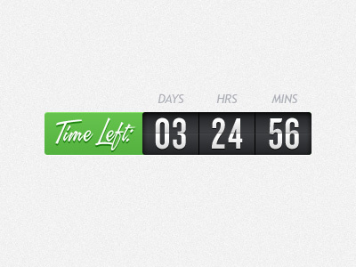 Time Left: Updated Countdown Timer by Derek Clark on Dribbble
