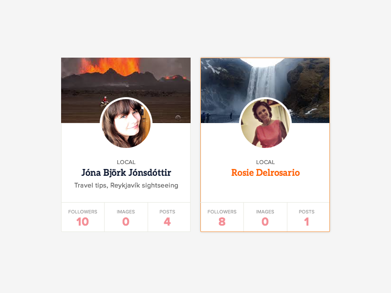 User Cards by Egill Hardar for Júní digital on Dribbble