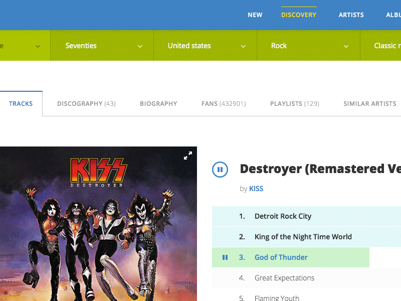 Music discovery concept by Egill Hardar on Dribbble
