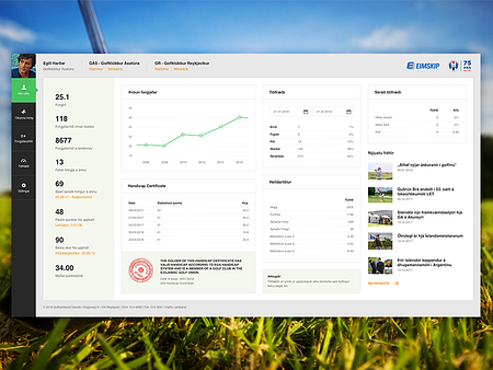 Personal statistics dashboard by Egill Hardar on Dribbble