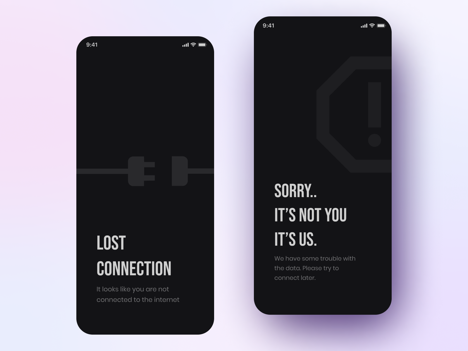 Error screens by Marta Michalska on Dribbble