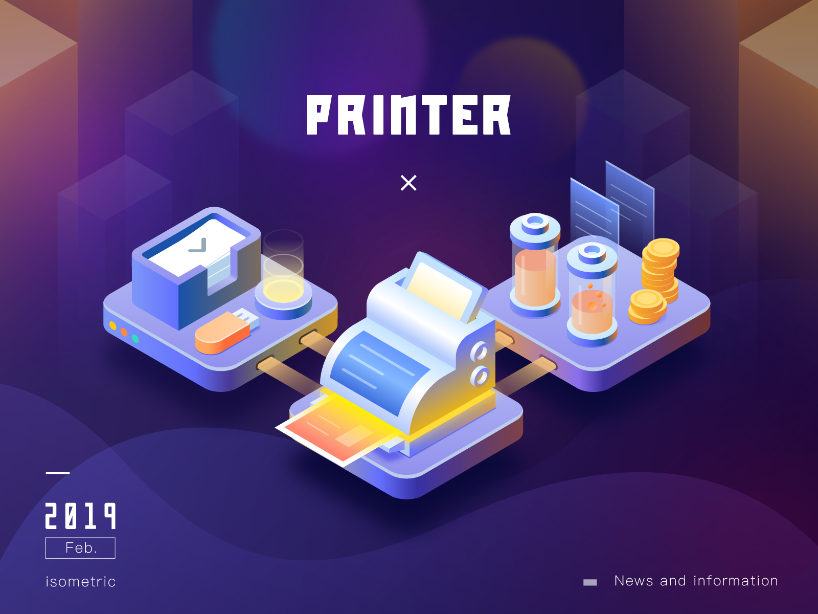 Printer by Sunnee on Dribbble