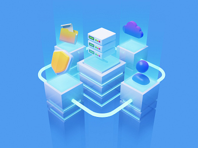 DataLock - 3D illustration - Landing Page Exploration by M Wildan Cahya ...